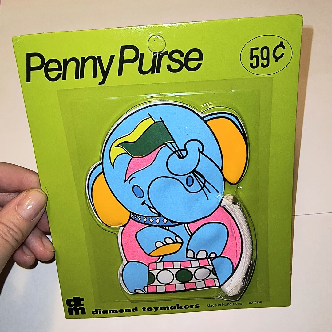 Cute Vintage Elephant Coin Purse Kawaii Change Purse, Penny Purse, Coin ...