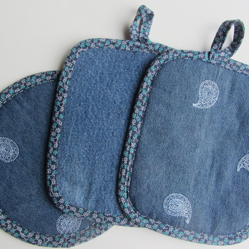 Denim Pot Holders - Etsy