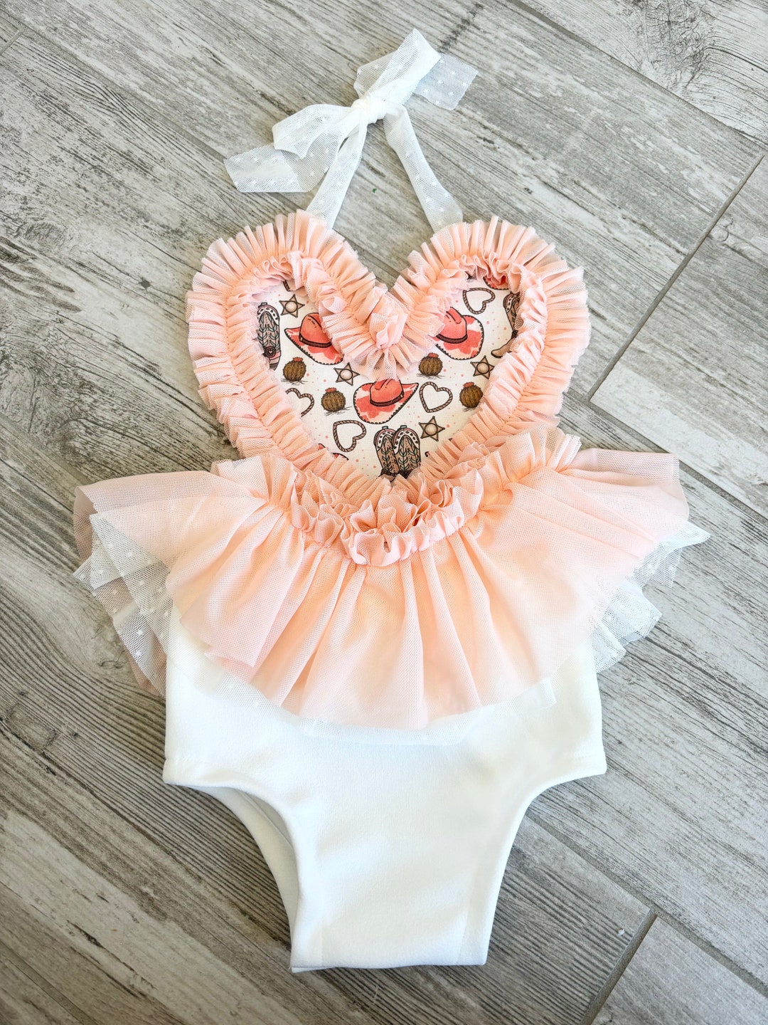 Giddy up Cowgirl Boot Romper Photo Prop Western Baby Girls Outfit ...
