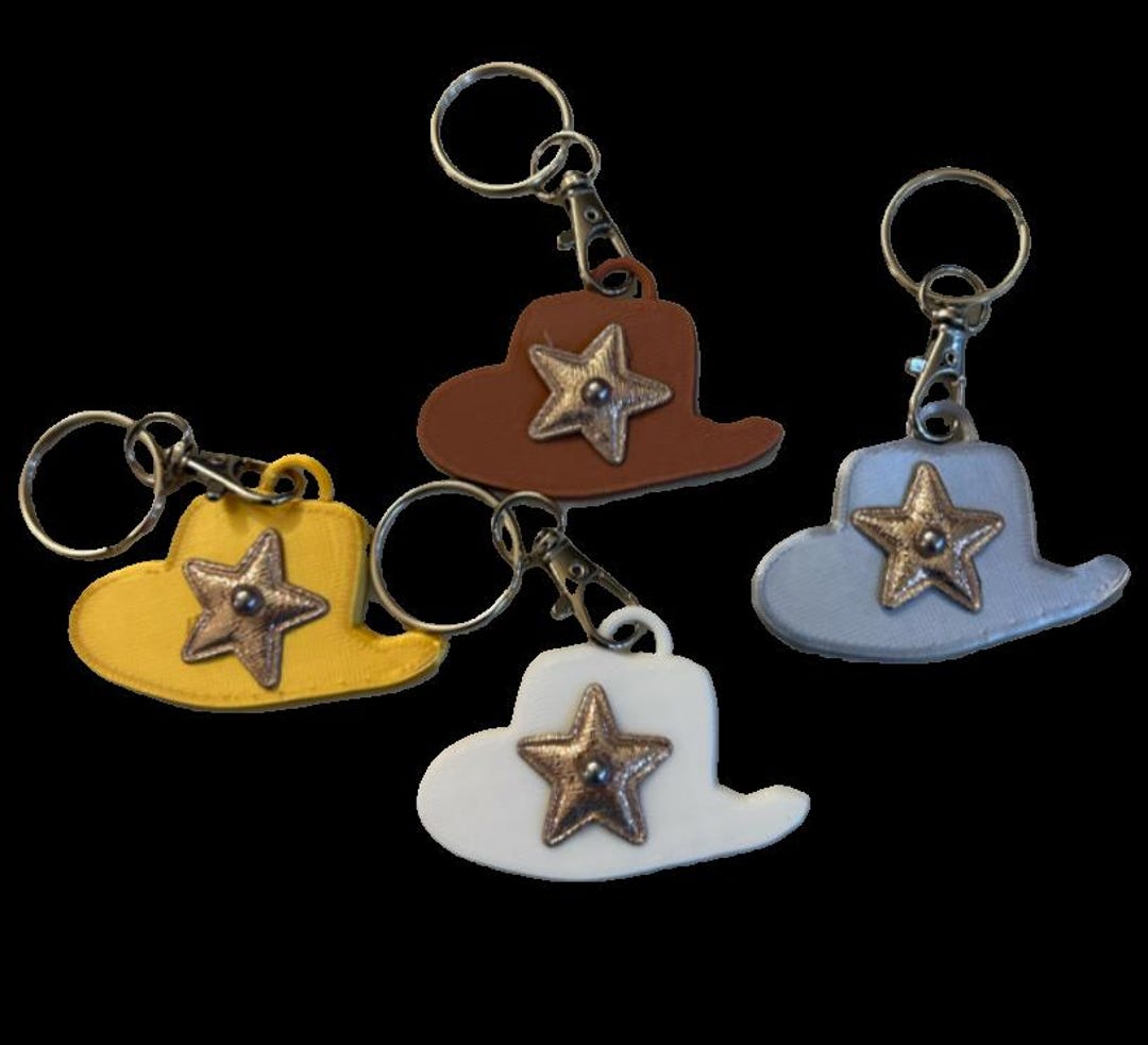 Cowboy Hat Keychain - Etsy