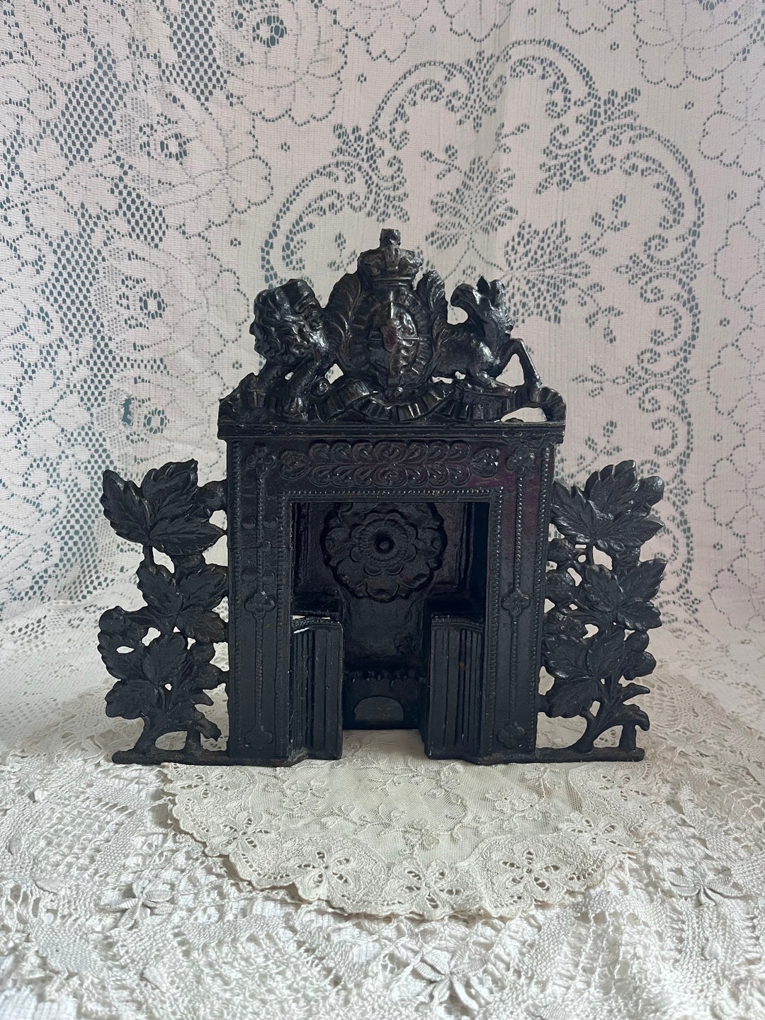 Antique Cast Iron Victorian Door Stop Bookend - Etsy