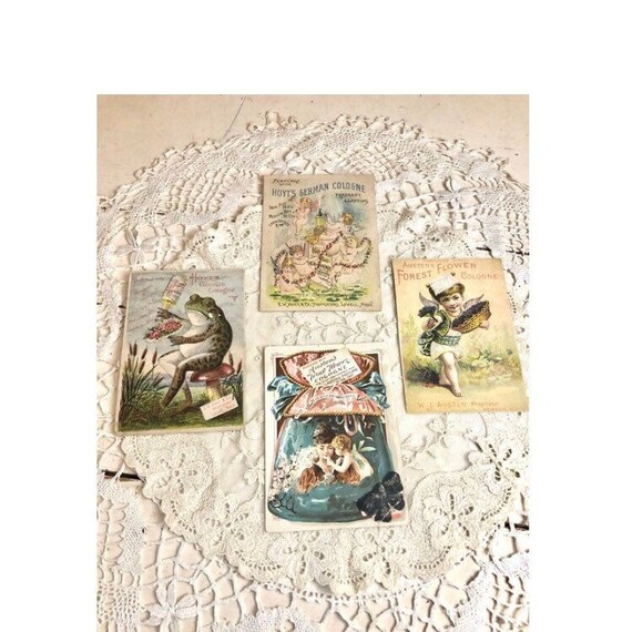 Antique Perfume Advertising Cards Ephemera Collectors Trading | Etsy