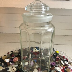 Antique General Store Candy Jar FULL of Vintage Buttons - Etsy