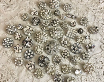 Rhinestone Buttons - Etsy