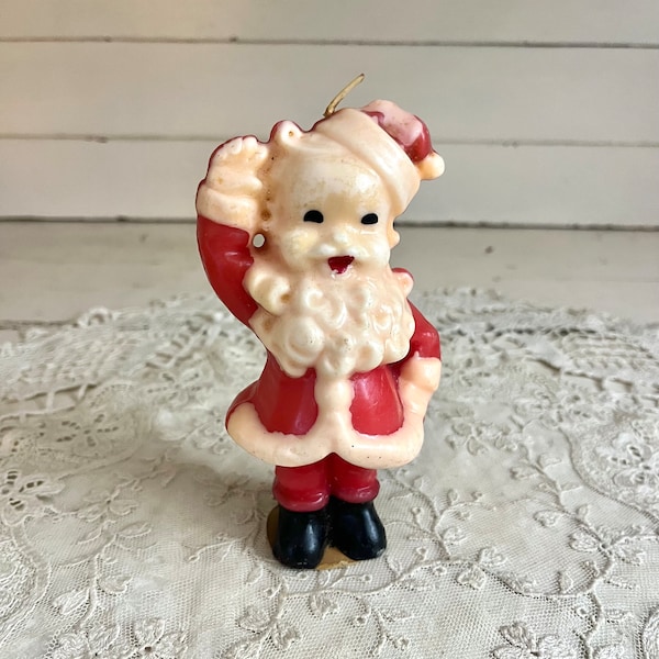 Vintage Santa Candle - Etsy