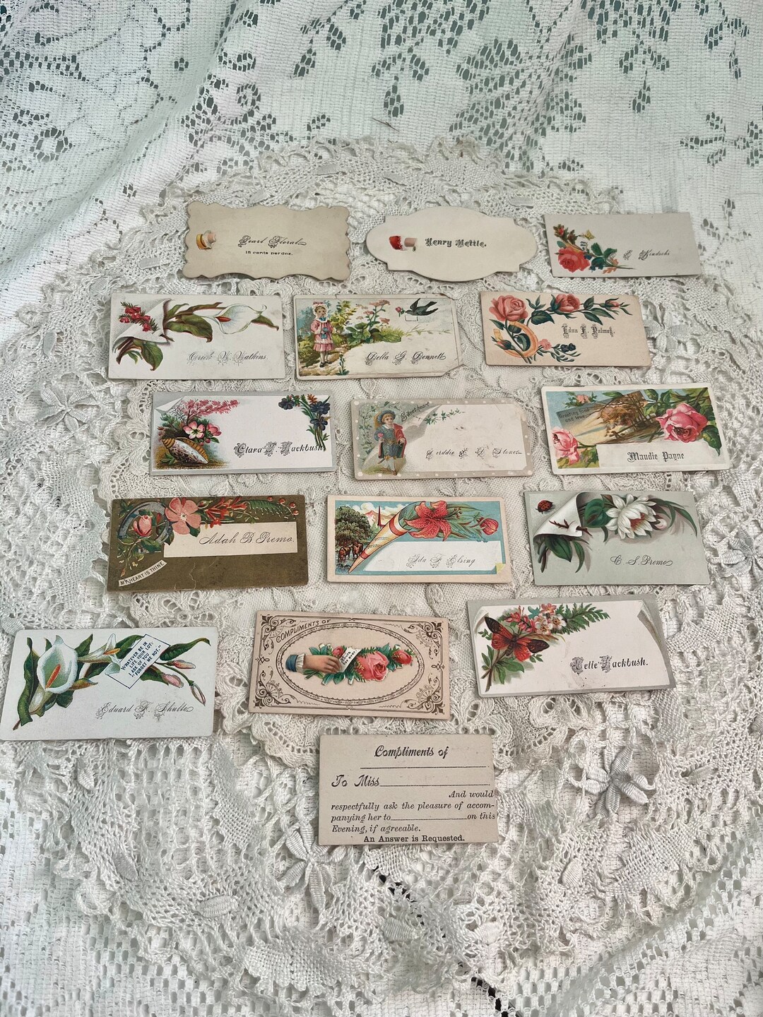Victorian Calling Card Collection Antique - Etsy