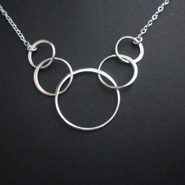 5 Rings Necklace - Etsy