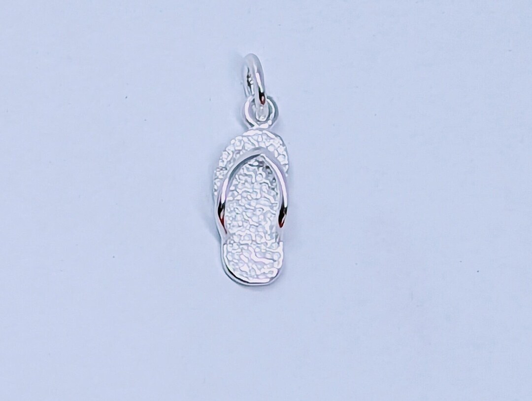 Sterling Silver Flip Flop Pendant. Sandal - Etsy
