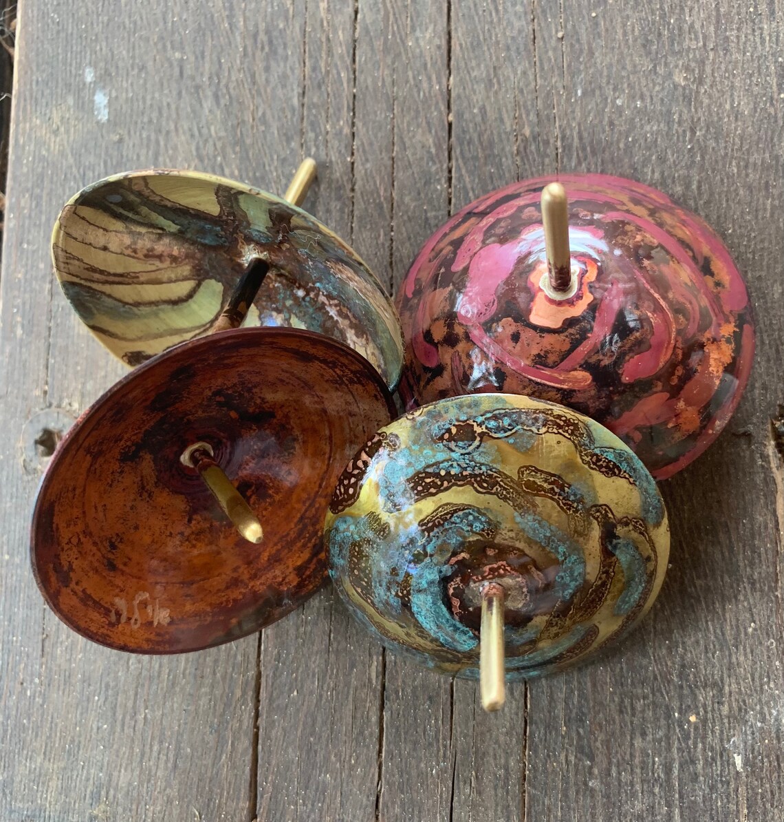 Metal Spinning Top Toy Made of Brass Kid Dreidel - Etsy