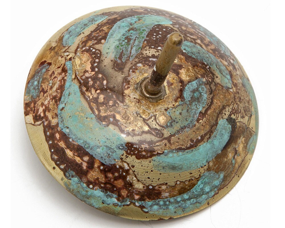 Metal Spinning Top Toy Made of Brass Kid Dreidel | Etsy