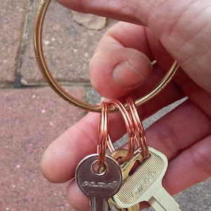 Hoop Key Chain Metal Hoop Keychain Big Hoop for Keys Hoop - Etsy