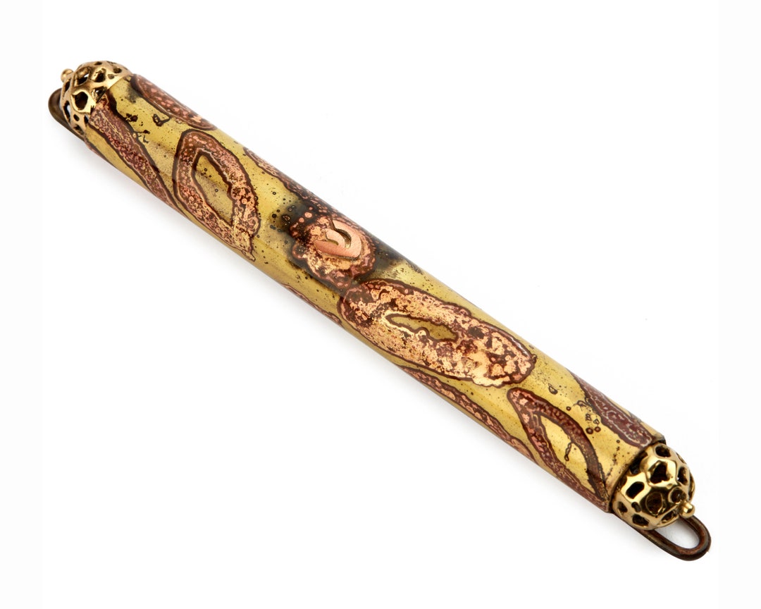 Large Gold Mezuzah Mezuza 4.72 Big Mezuzah Jewish - Etsy