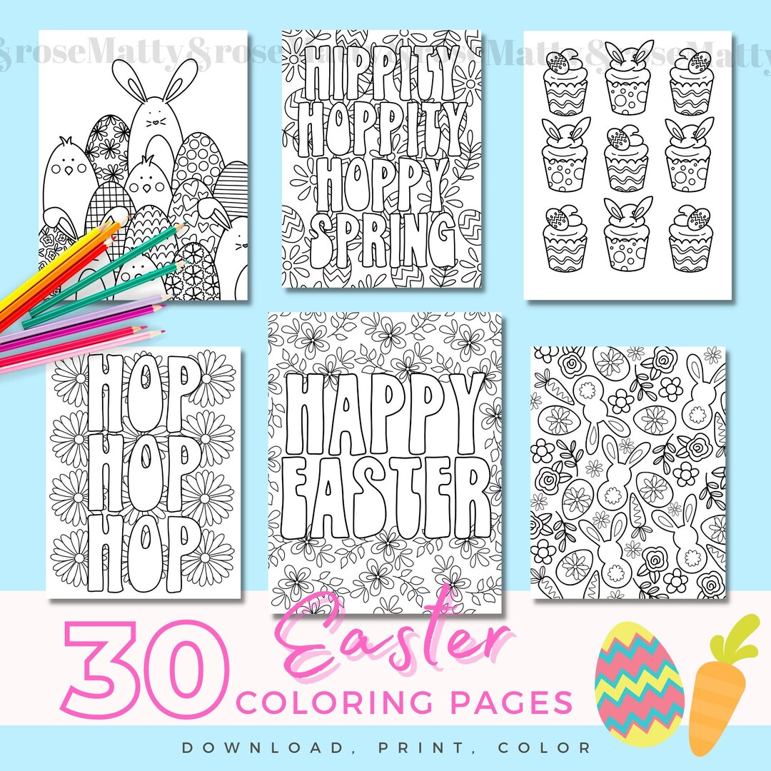 Easter Coloring Pages, Printable Coloring Pages for Kids, Spring and ...