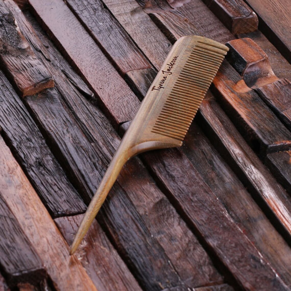 Personalized Natural Wood Comb or Pick Engraved Monogrammed - Etsy Canada