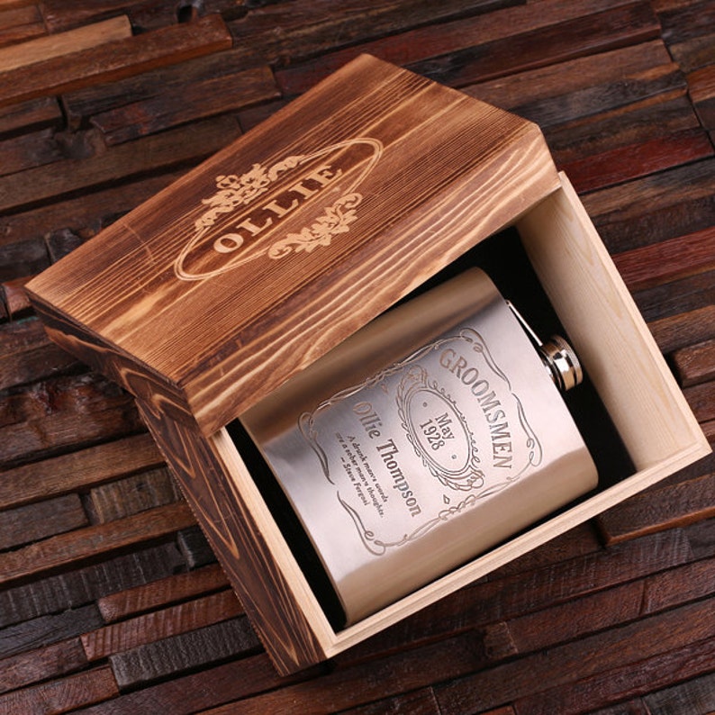 Personalized 18 Oz Stainless Steel Metal Whiskey Scotch Flask - Etsy