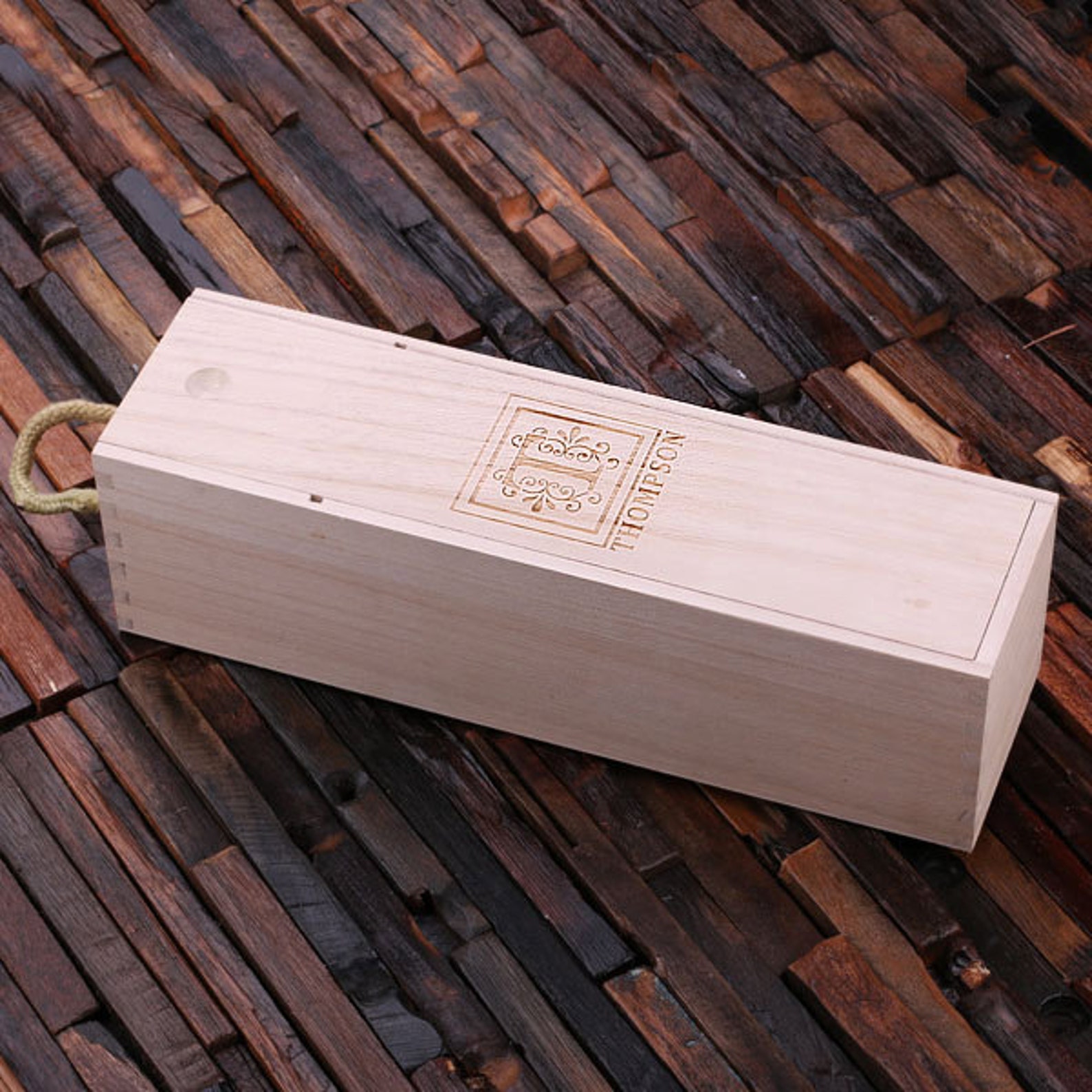 Personalized Wood Single Bottle Wine Box Weddings & Holiday - Etsy