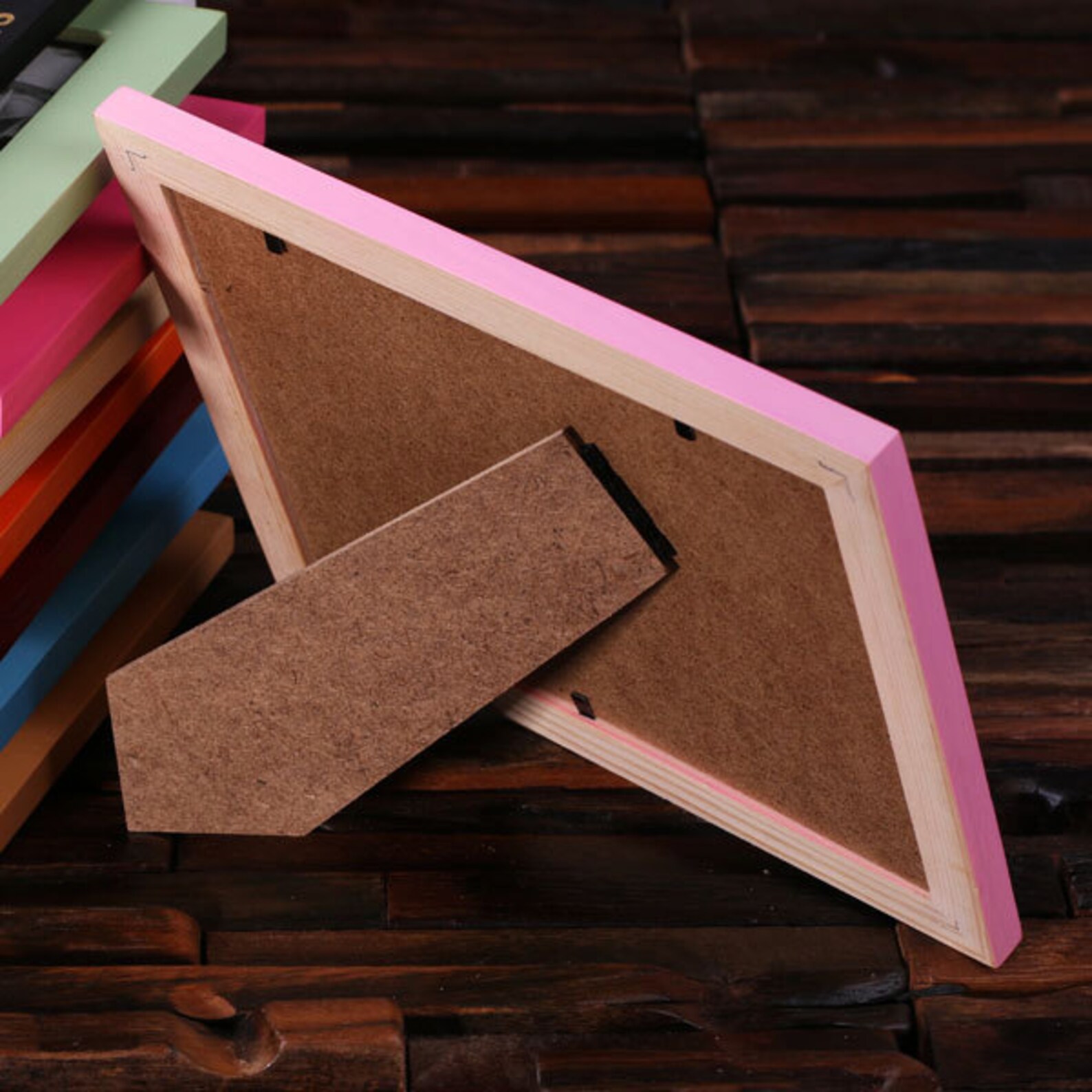 Pink Personalized Wood Picture Photo Frames Engraved and - Etsy