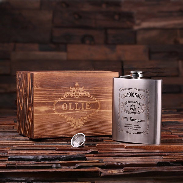 Personalized 18 Oz Stainless Steel Metal Whiskey Scotch Flask - Etsy