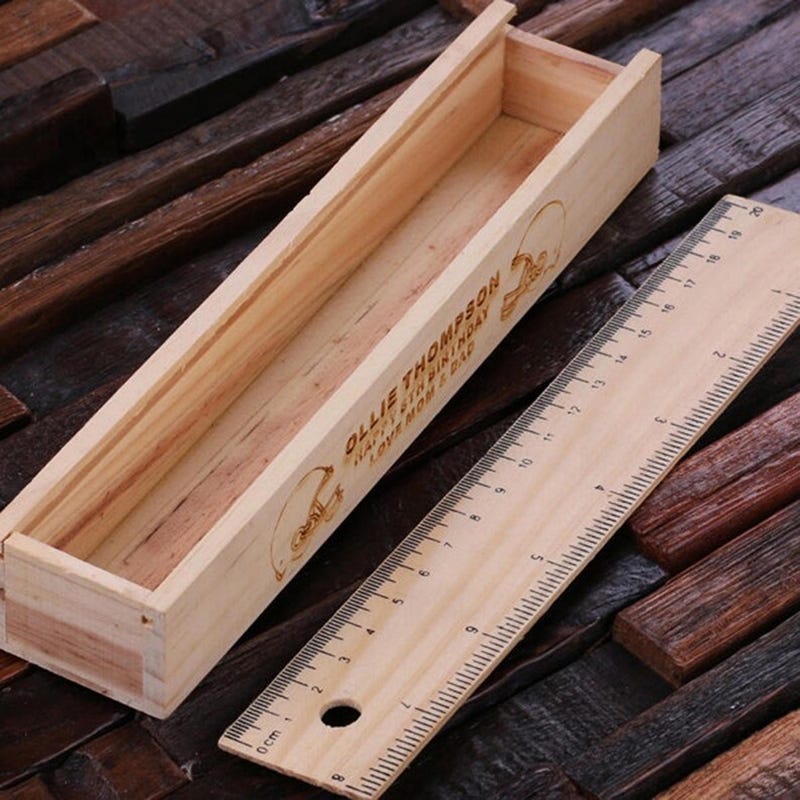 Wood Pencil Box - Etsy