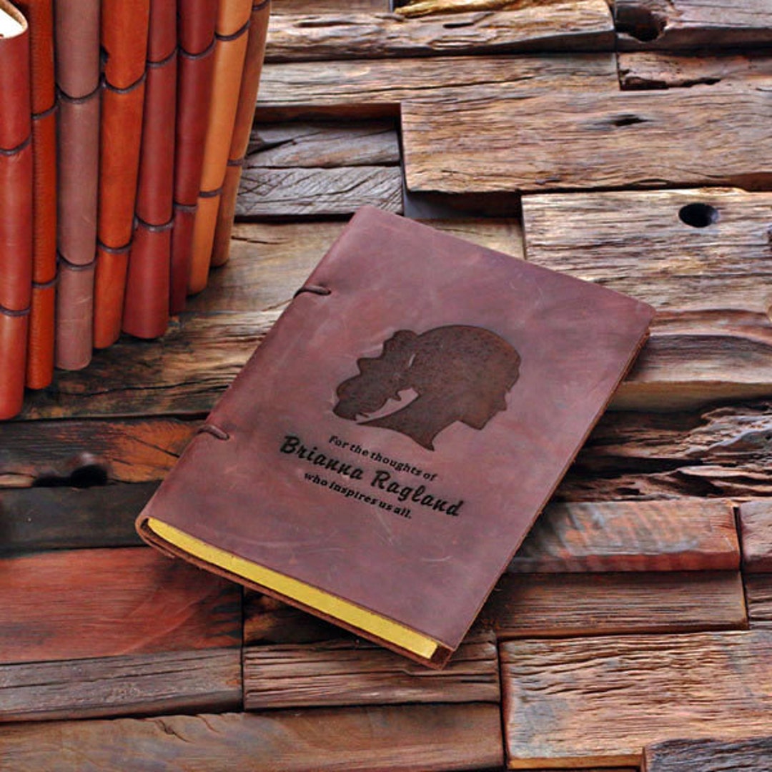 Personalized Monogrammed Engraved Notebook Leather Travel Diary ...