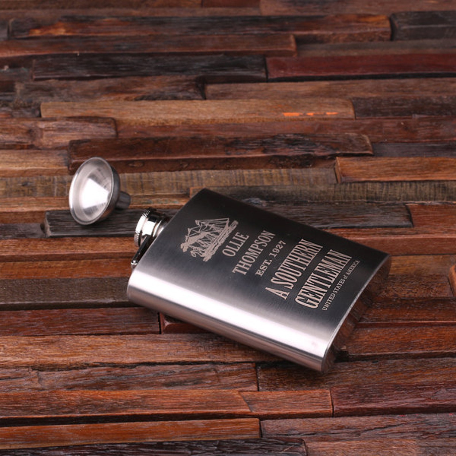 Personalized 7 Oz Stainless Steel Metal Whiskey Scotch Flask - Etsy