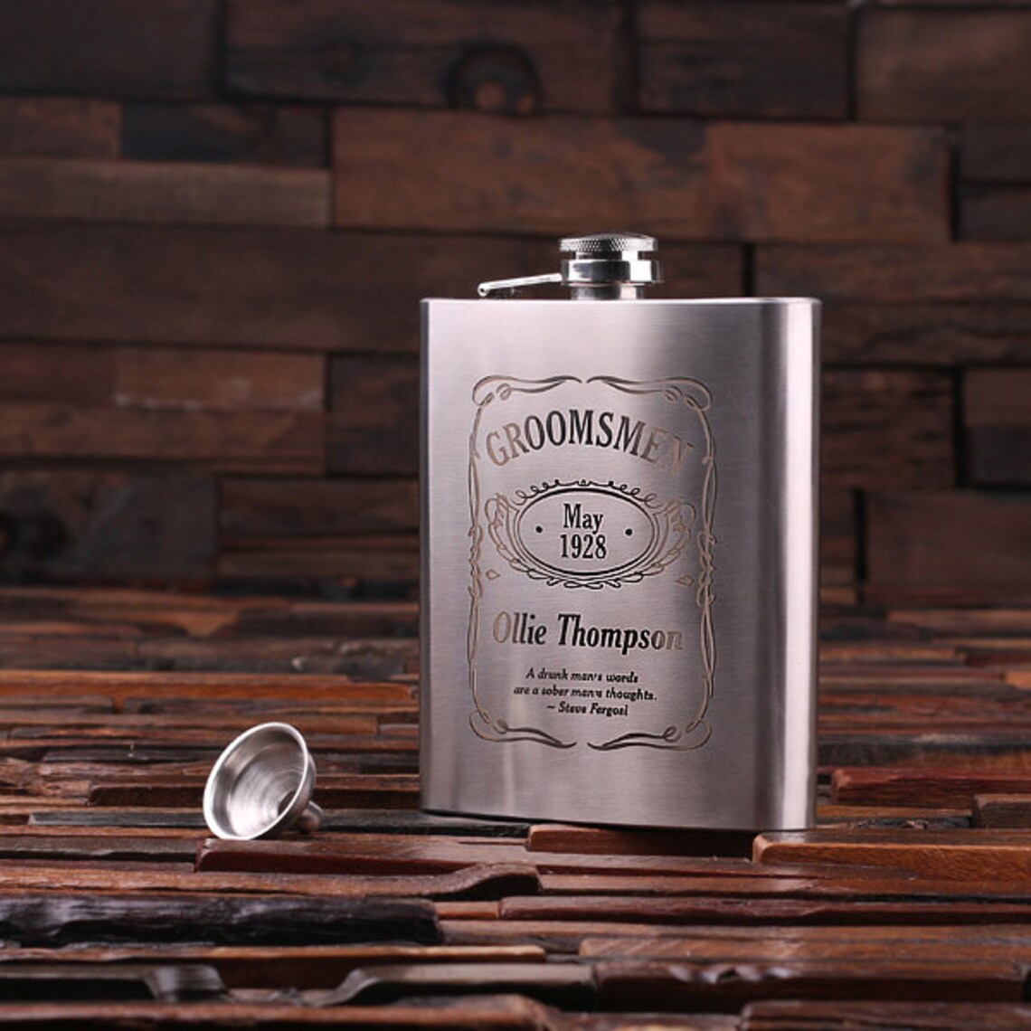 Personalized 18 Oz Stainless Steel Metal Whiskey Scotch Flask - Etsy