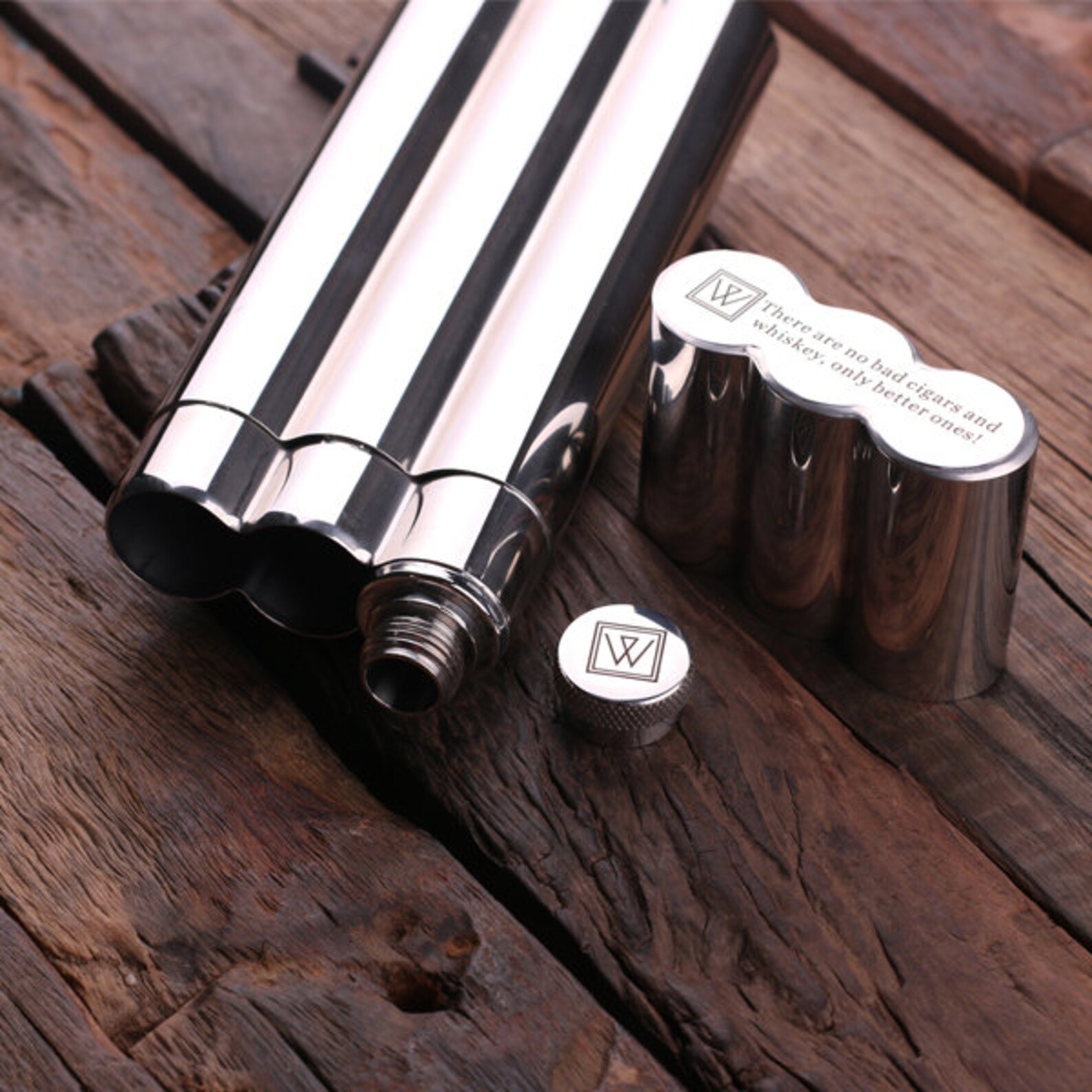 Personalized Stainless Steel Cigar Holder Case With Whiskey - Etsy