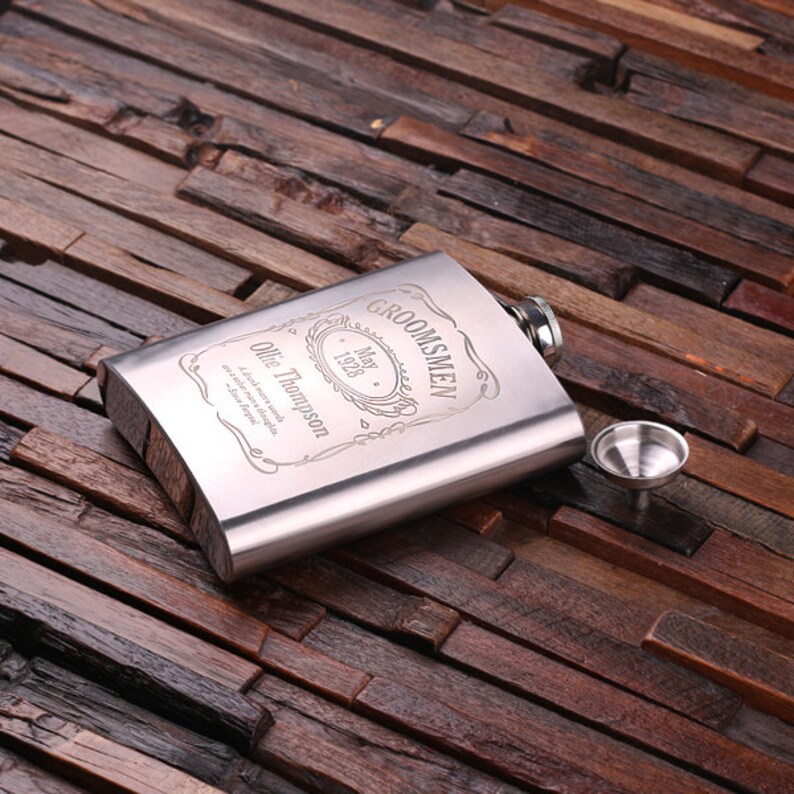 Personalized 18 Oz Stainless Steel Metal Whiskey Scotch Flask - Etsy
