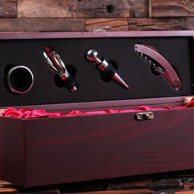 Personalized 5pc Wine Accessories Tool Kit Gift Set Engraved - Etsy