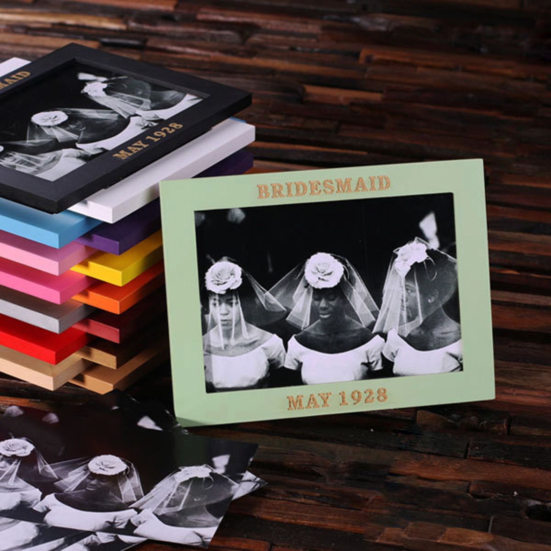 Mint Green Personalized Wood Picture Photo Frames Engraved and ...