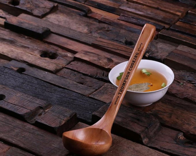 LARGE Ladle 15 Inch Golden Teak Handmade Wooden Cooking Utensils Wooden ...