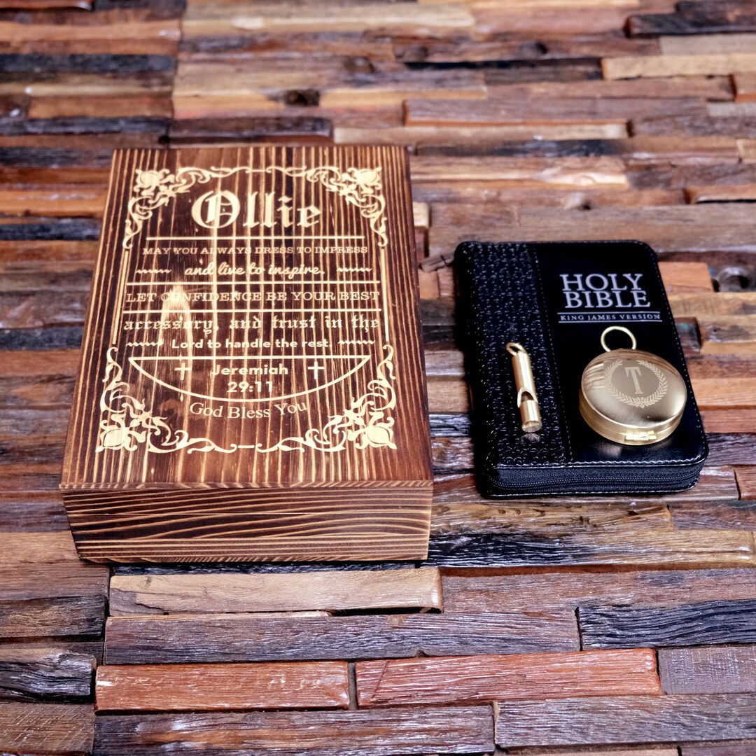 Custom Boy KJV Mini Pocket Bible With Compass and Emergency Whistle ...