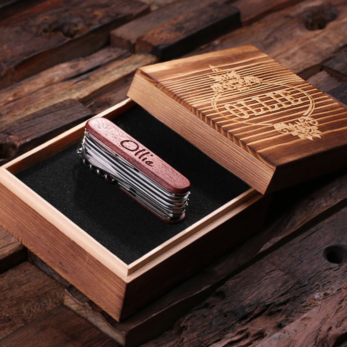 Personalized Wood Multi-tool Pocket Knife Bottle Opener Gift | Etsy