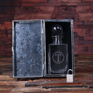 Scotch Whiskey Decanter Bottle With Metal Case Lock - Etsy