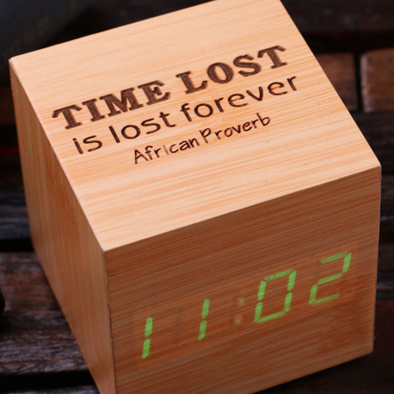 Engraved Personalized Digital Wood Alarm Clock Customized - Etsy