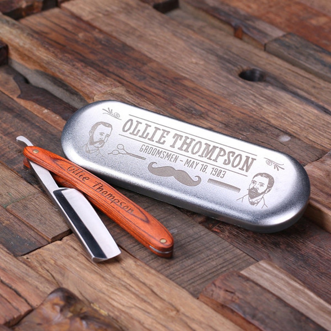 Straight Razor Blade With Tin Box - Etsy