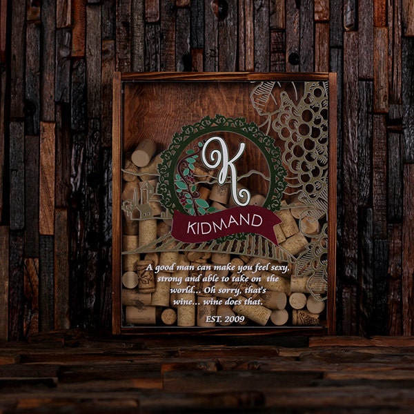 Wine Cork Shadow Box - Etsy