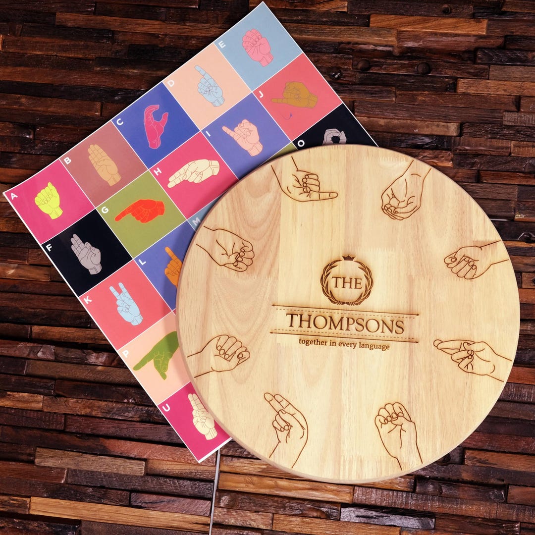 ASL American Sign Language Learning Resource Game Art Home Decore ...