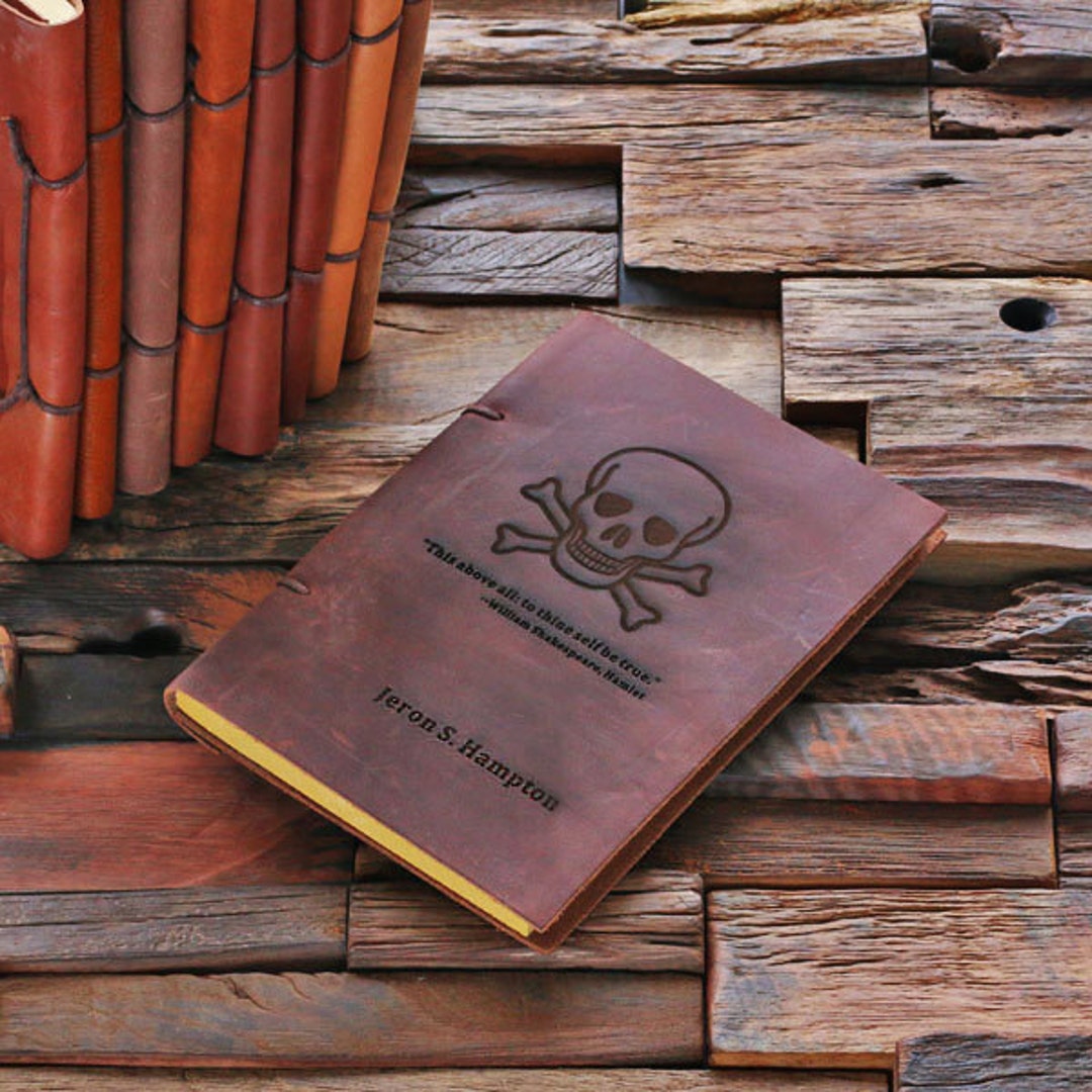 Personalized Monogrammed Engraved Notebook Leather Travel Diary ...