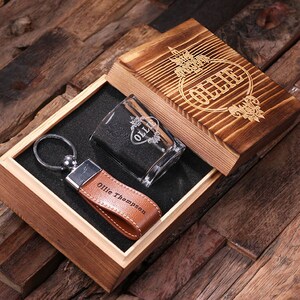 Personalized Leather Engraved Key Chain Key Ring Shot Glass - Etsy