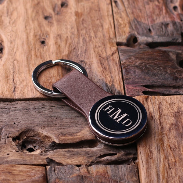 Leather Key Chain - Etsy