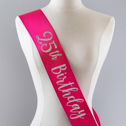 25th Birthday Sash 25th Birthday Party Cheers to 25 Years 25th | Etsy