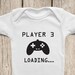 Player 3 Loading Gamer Pregnancy Announcement ONESIE ® Brand Bodysuit ...