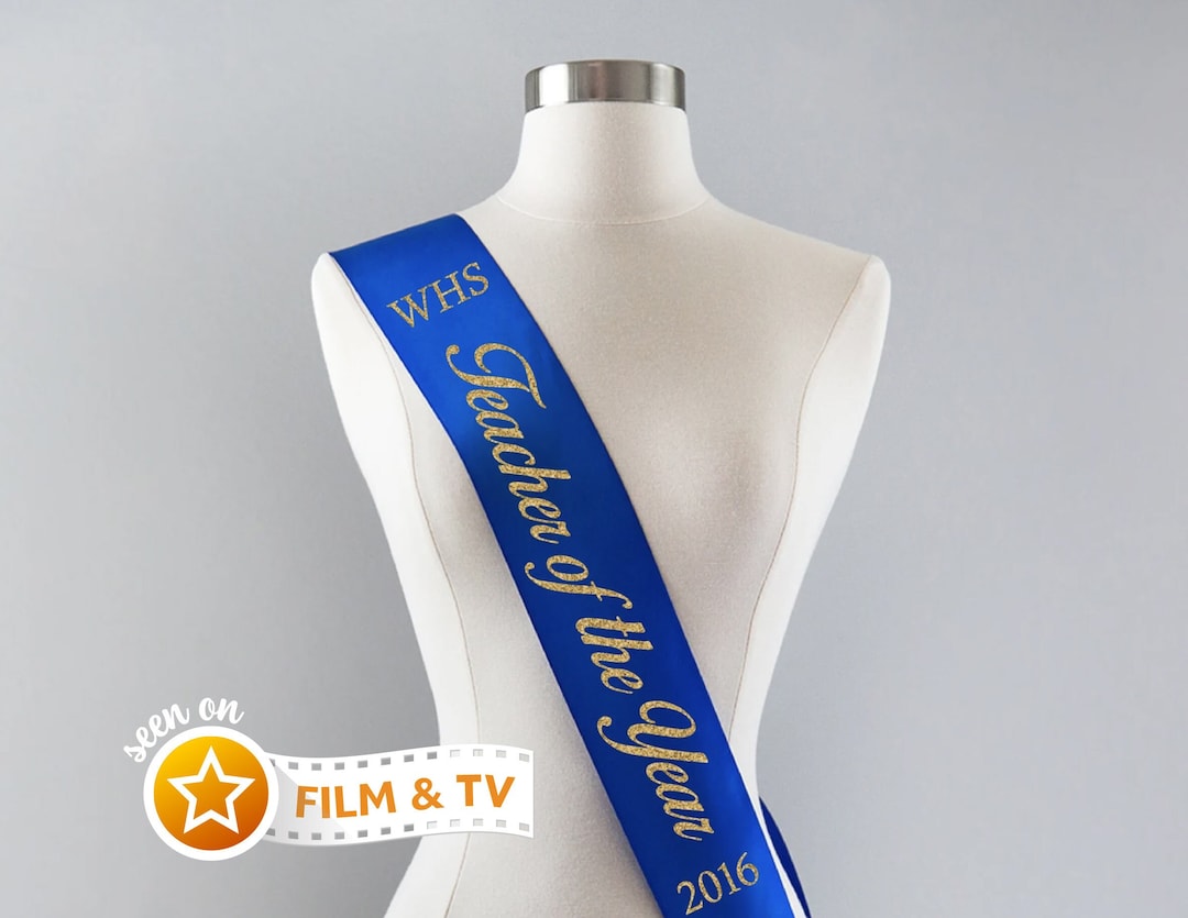 Teacher of the Year Sash | Teacher of the Year Gifts, Teacher of the ...