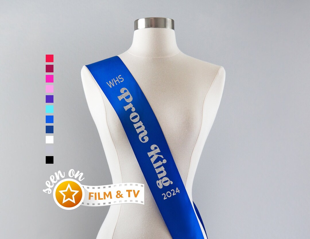 Prom King Sash | Custom Homecoming Sash Personalized Homecoming King ...