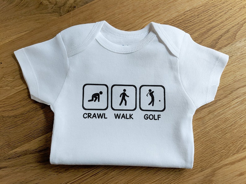 Crawl Walk Golf ONESIES ® Brand Bodysuits Golfer Gift Golf - Etsy