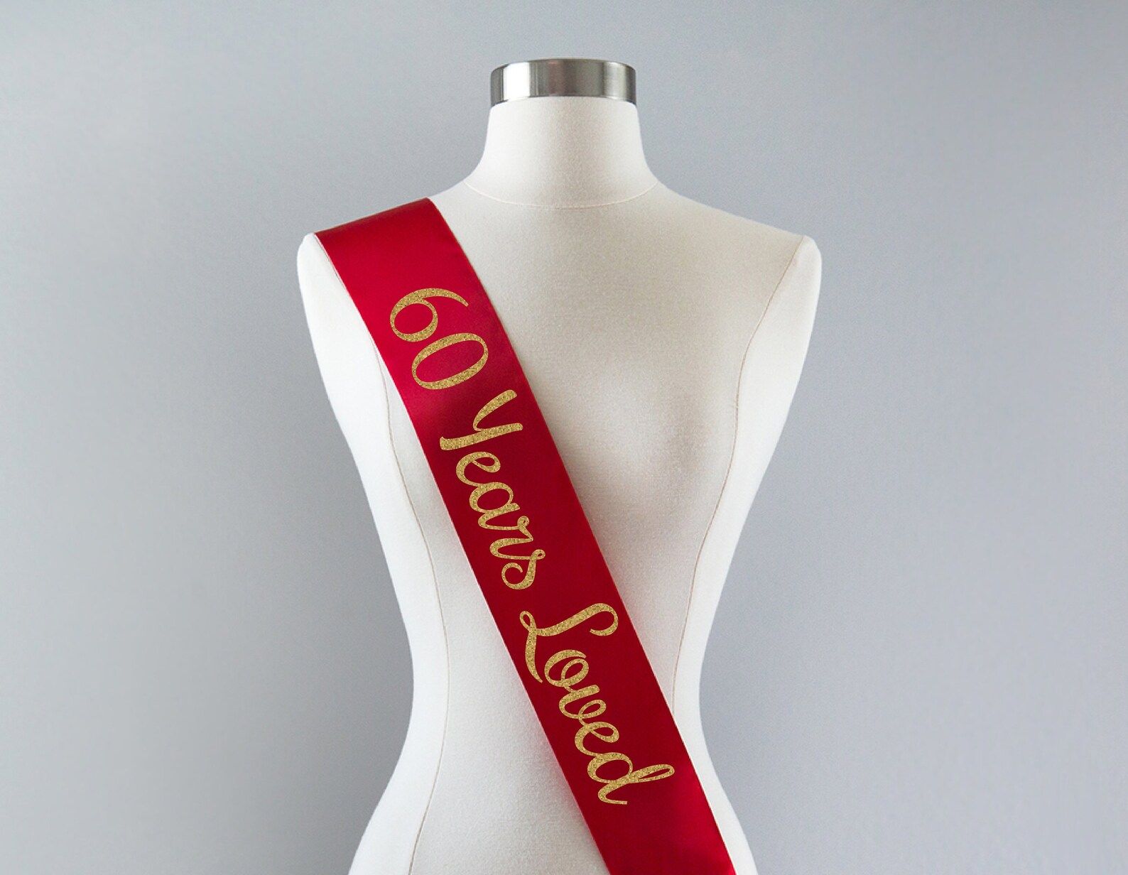 60 Years Loved Sash 60th Birthday Sash 60th Birthday Party 60 | Etsy