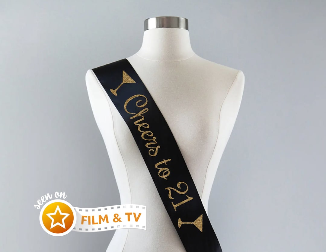 Cheers to 21 Sash | 21st Birthday Sash Birthday Party Sash Custom Party ...
