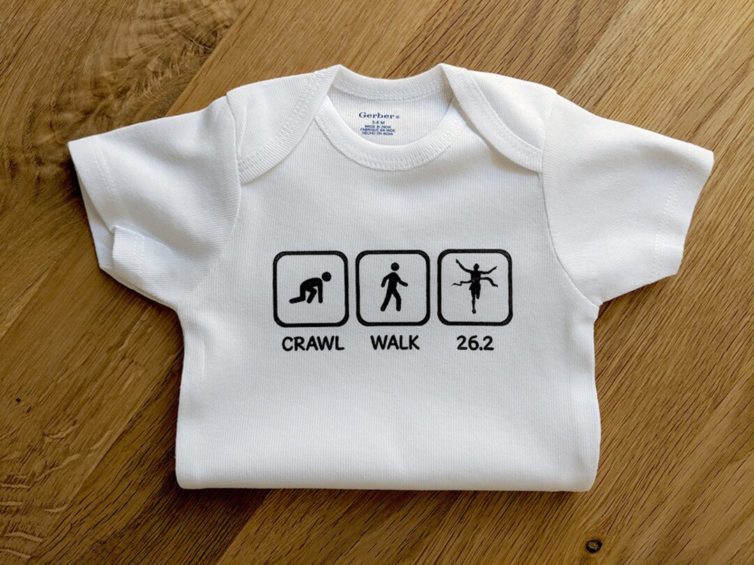 Baby Gift for Runner ONESIES ® Brand Bodysuits Baby Bodysuit Crawl Walk ...