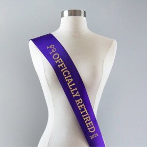 Officially Retired Sash | Retirement Party Sash, Retirement Gift ...